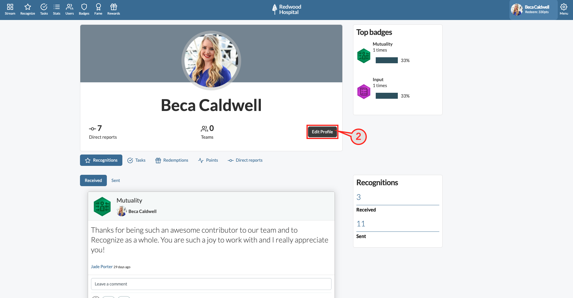 Manager Recognition Reminder Notifications – Recognize