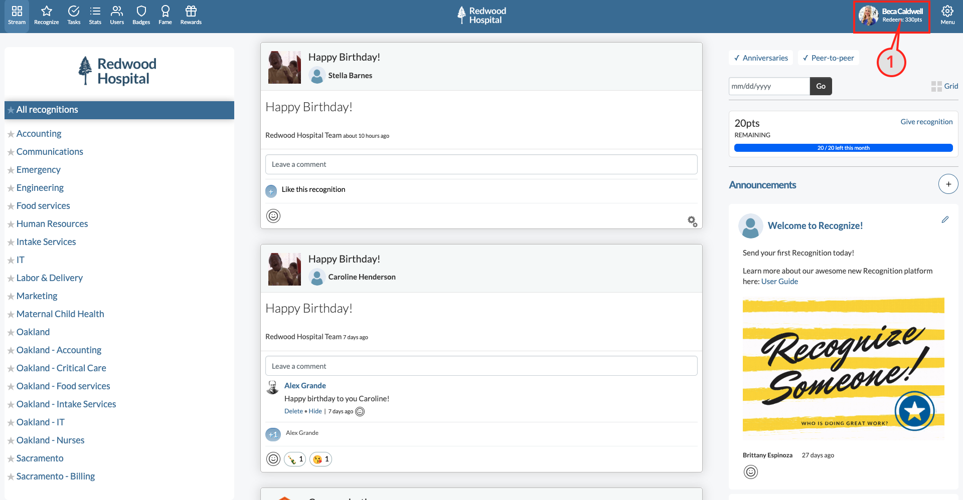 Manager Recognition Reminder Notifications – Recognize