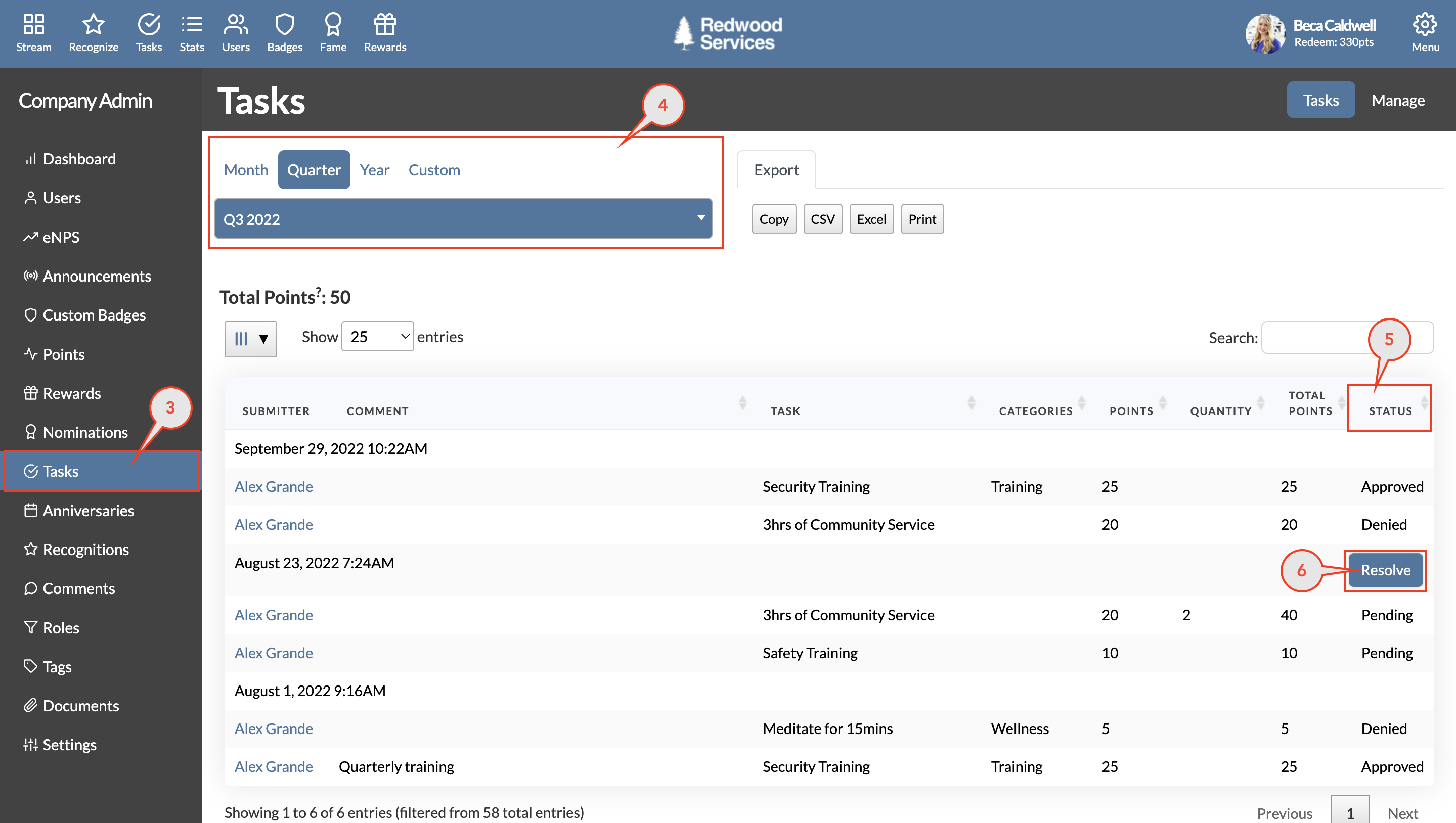 Tasks: Step-by-Step Instructions – Recognize