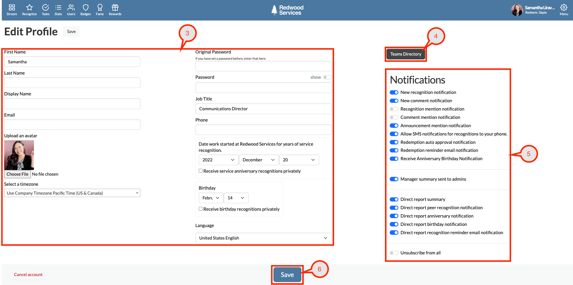 Navigating & Editing Your Profile – Recognize