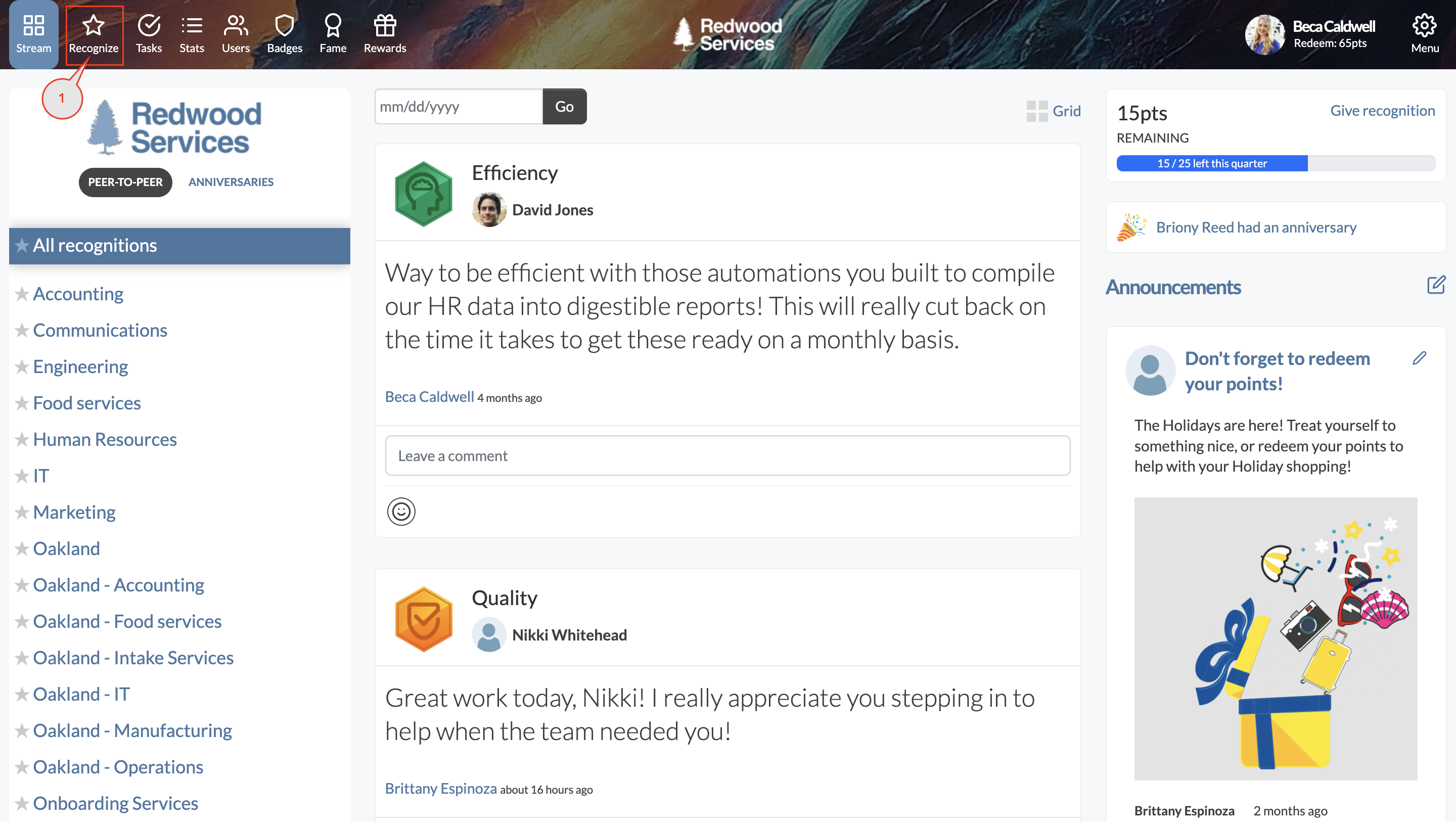 How to Send a Recognition – Recognize