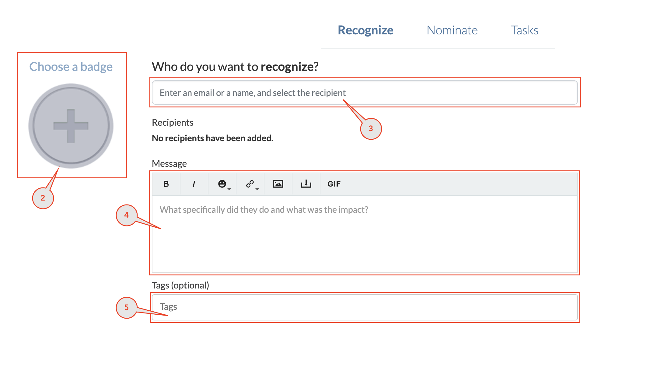 Recognitions: Step-by-Step Instructions – Recognize
