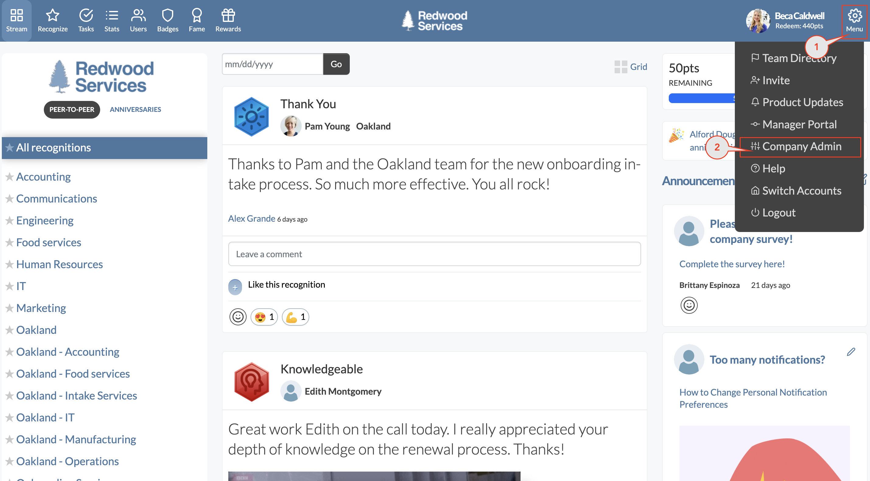 Badges: Step-by-Step Instructions – Recognize