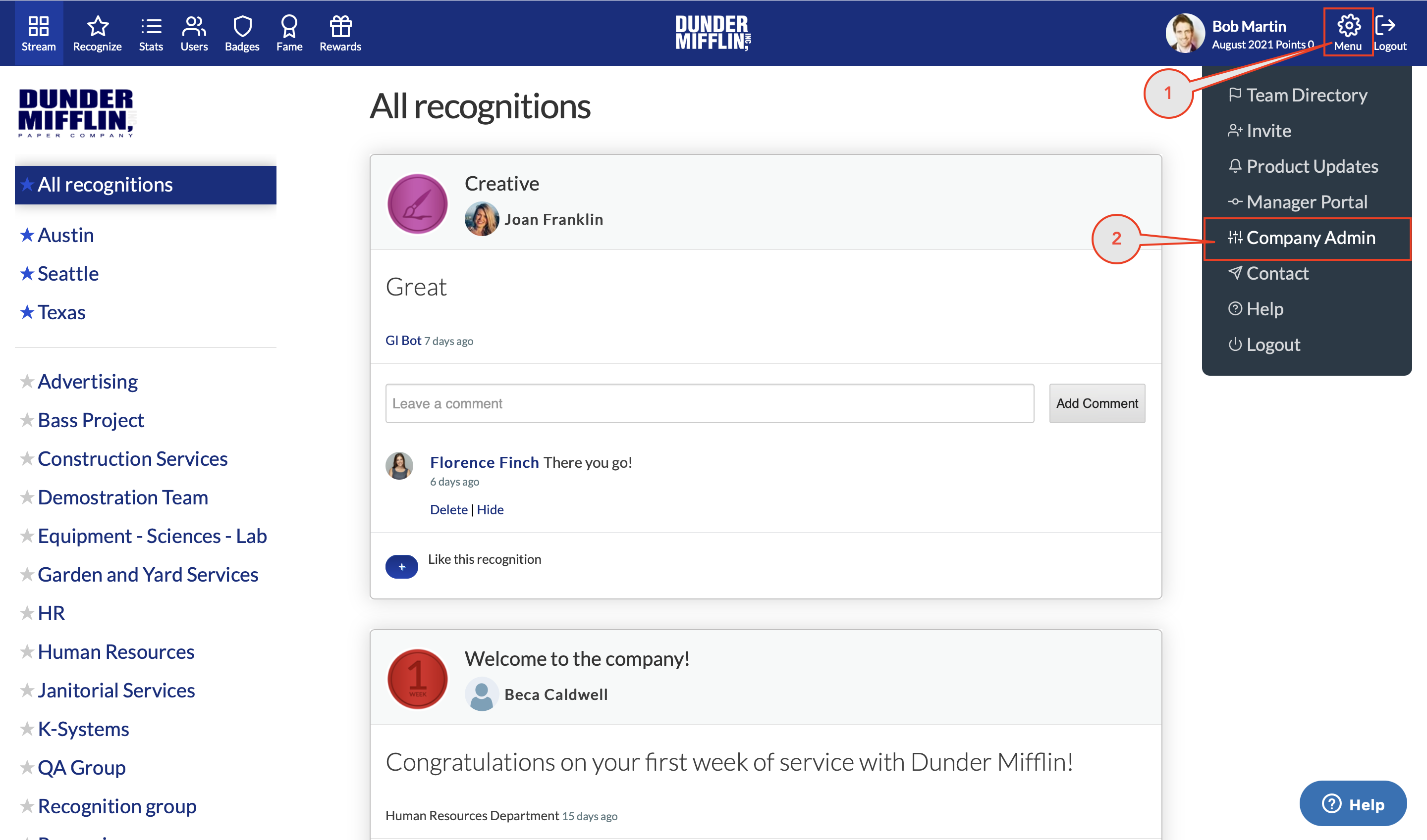 Badges: Step-by-Step Instructions – Recognize