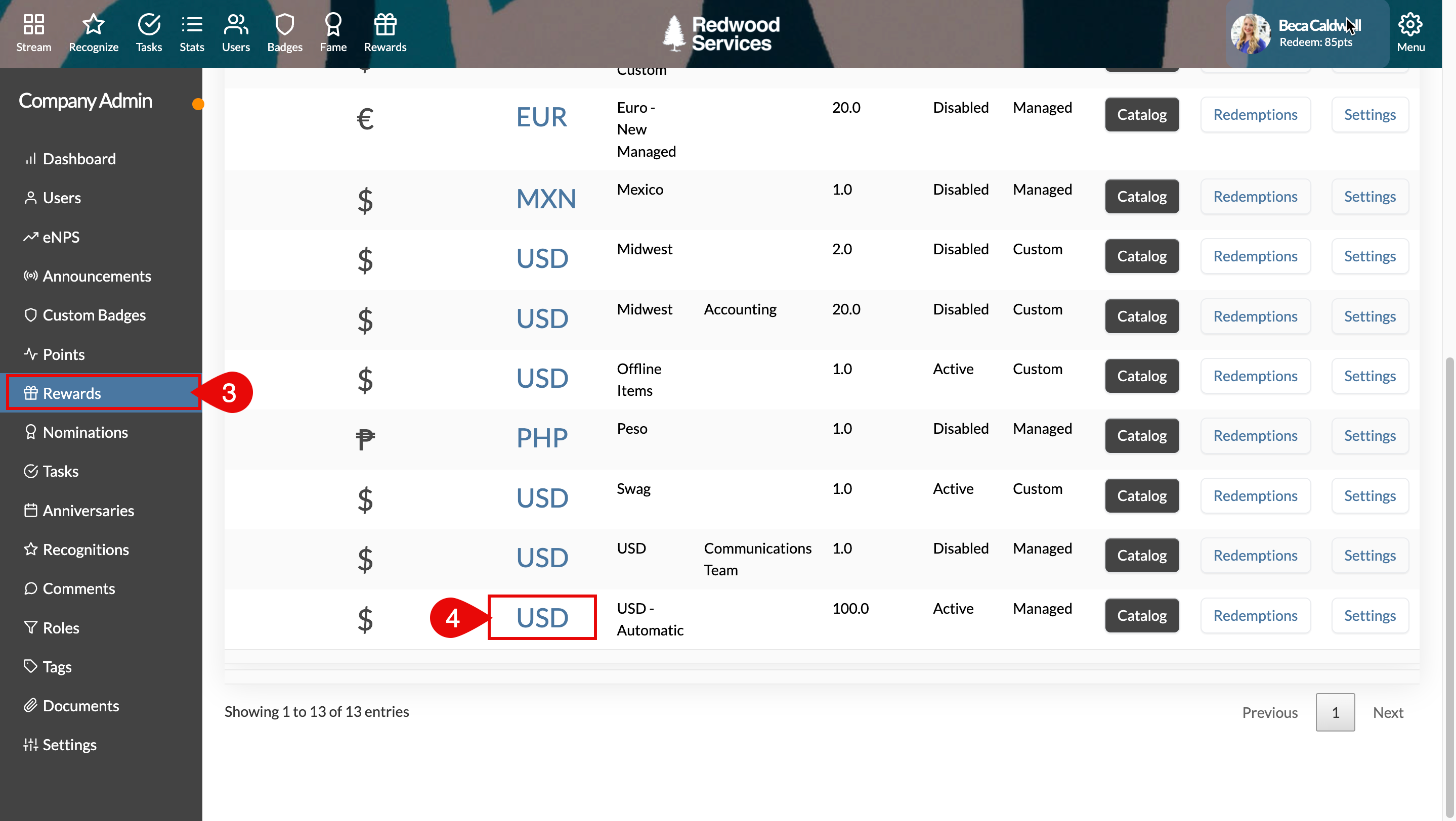 Rewards: Step-by-Step Instructions – Recognize