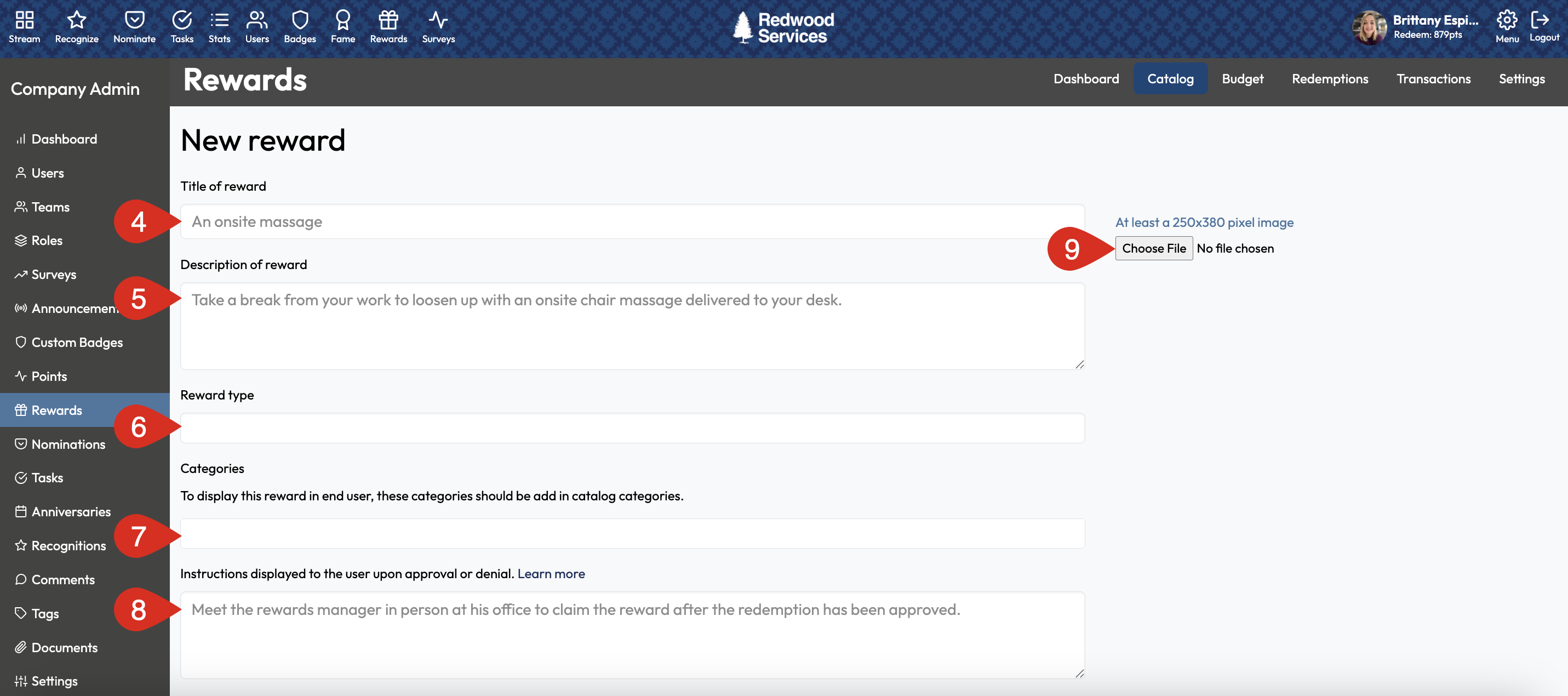 Custom Rewards Catalogs – Recognize